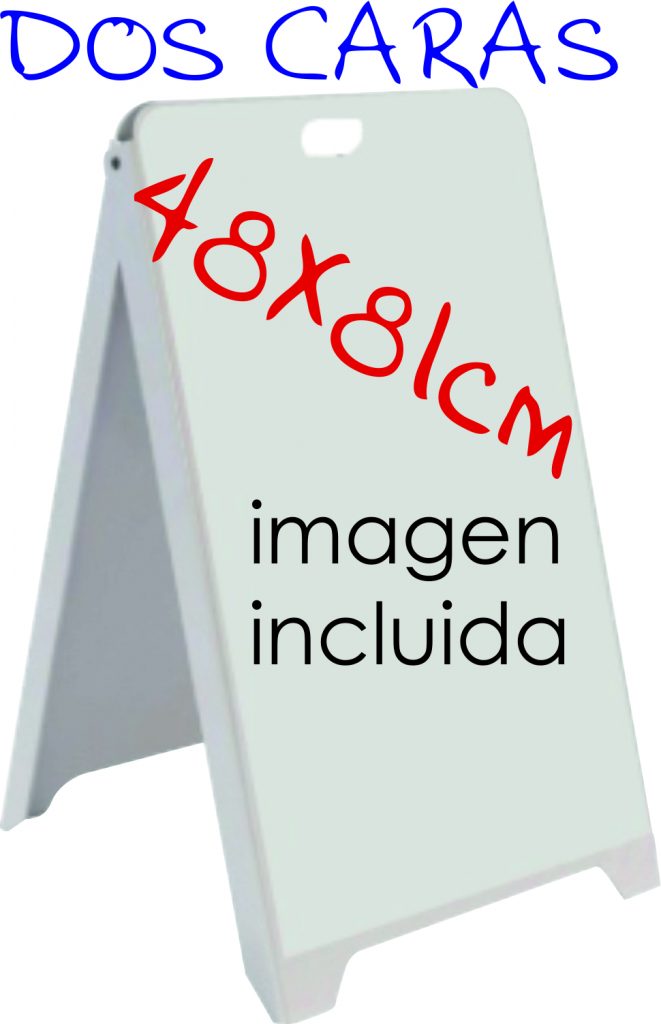 Caballete de 55 x 88 cm (medidas de imagen 48 x 81 cm) x dos caras ⋆ ...